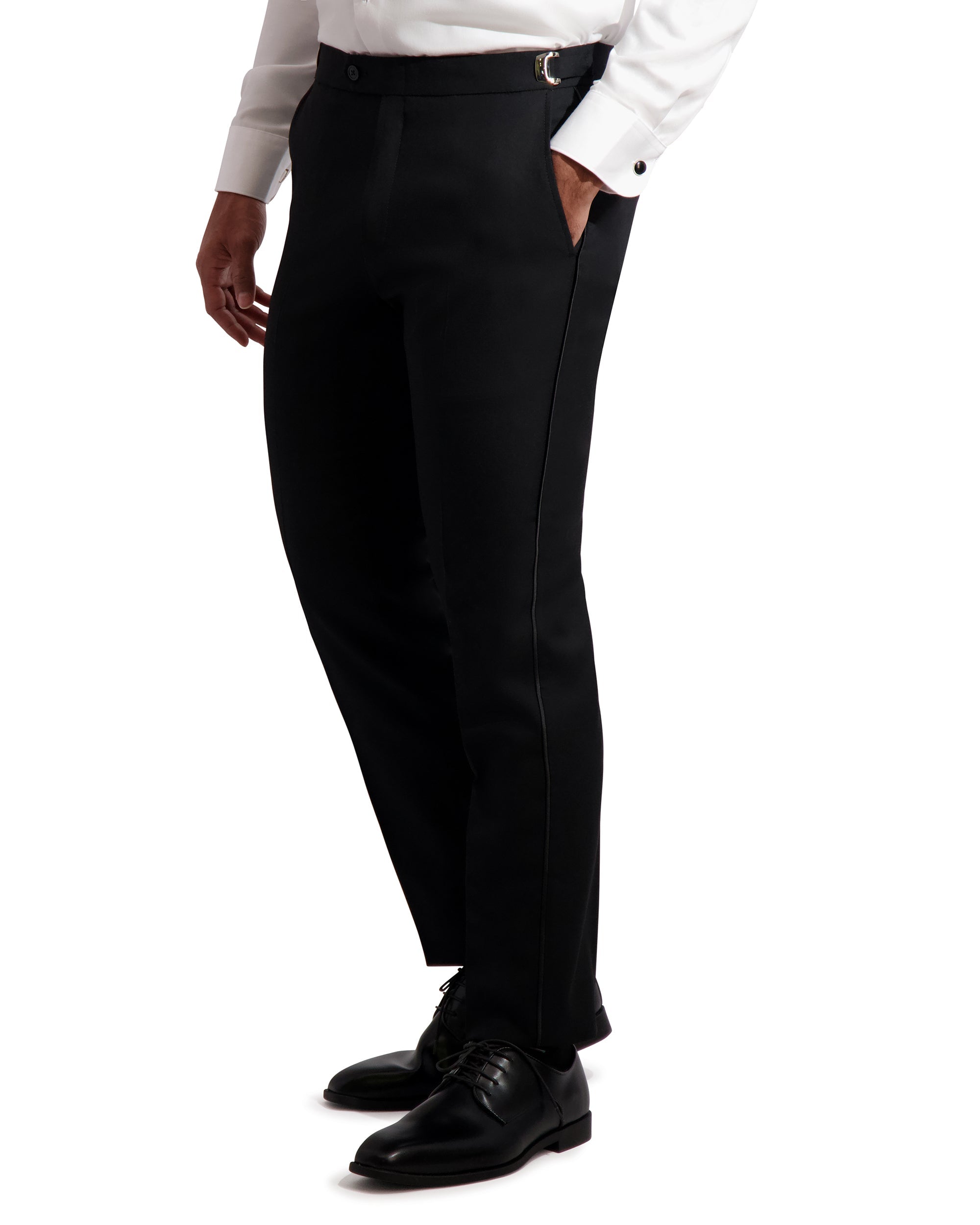 MENS ULTRA FIT FORMAL TUXEDO PANT WITH BEADED STRIPE – Fabian Group